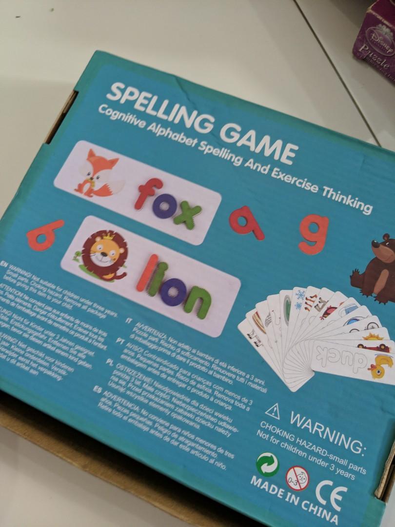 Spelling Game wooden letters alphabet, Hobbies & Toys, Toys & Games on ...