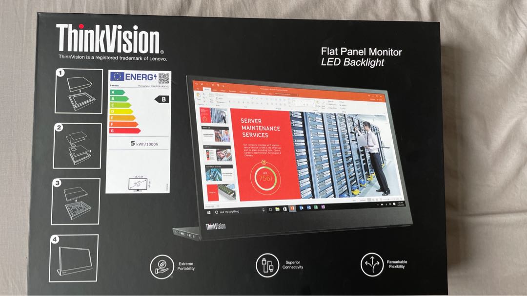 ThinkVision M14 Portable Monitor, Computers & Tech, Parts & Accessories ...