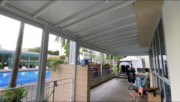 Trellis Outdoor Roofing Shelter Walkway Cover (Aluminum Composite Panel ...