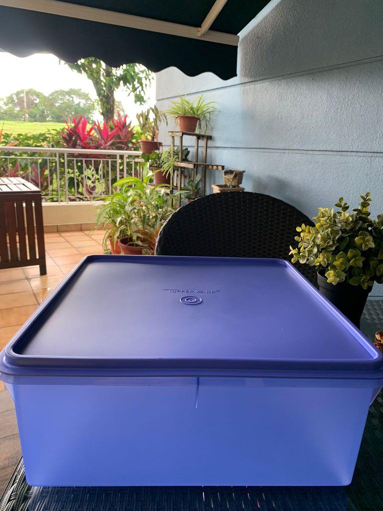 Tupperware Mega Square Keeper, Furniture & Home Living, Kitchenware ...