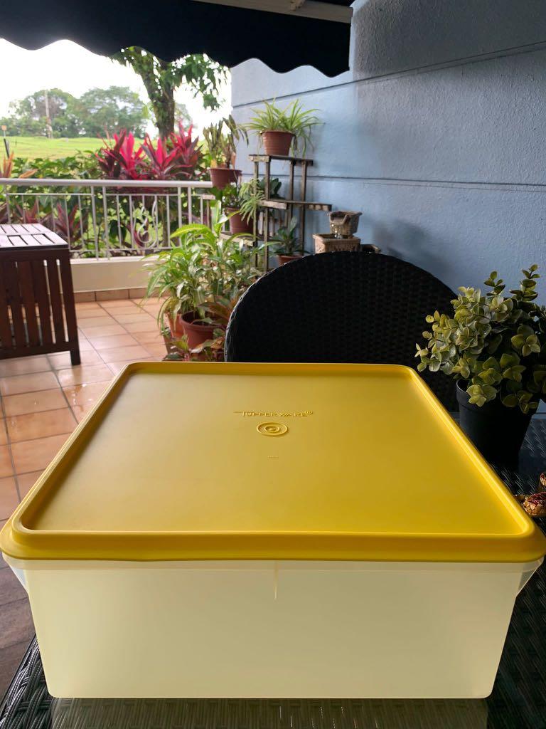 Tupperware Mega Square Keeper, Furniture & Home Living, Kitchenware ...