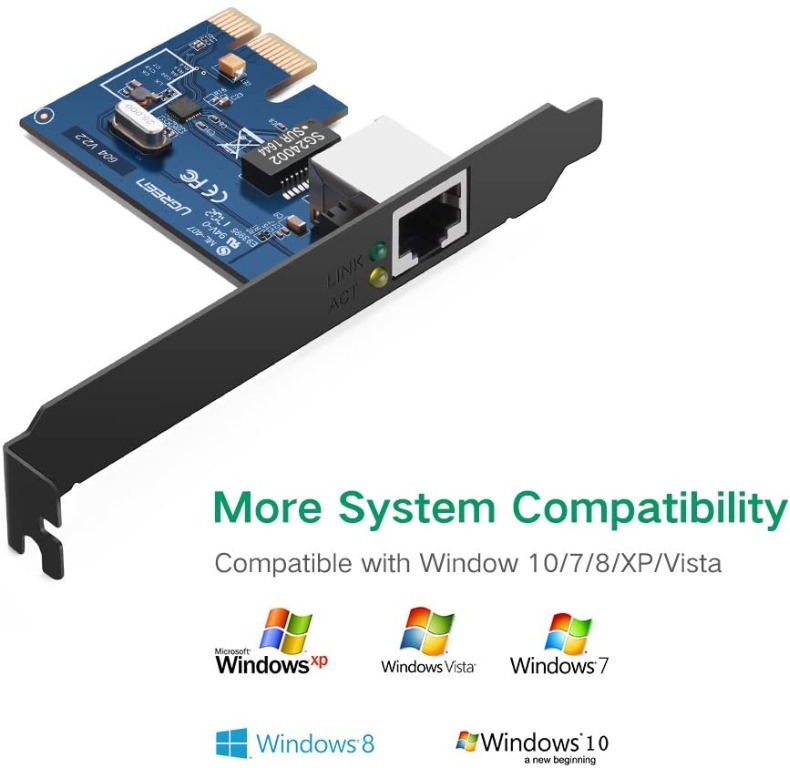 UGREEN Gigabit PCI Express Network Adapter, PCI Express PCI-E Express Network Card Gigabit ...