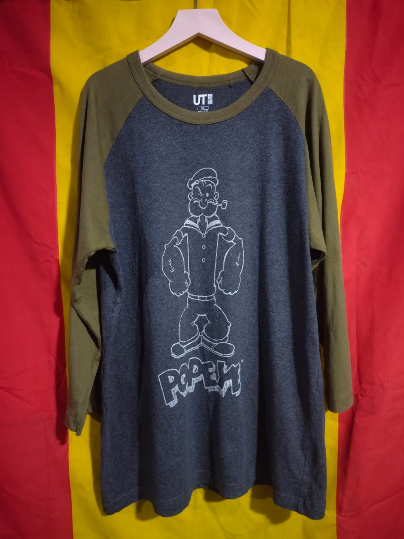 Uniqlo x Popeye 3/4 Shirt, Men's Fashion, Tops & Sets, Tshirts & Polo ...