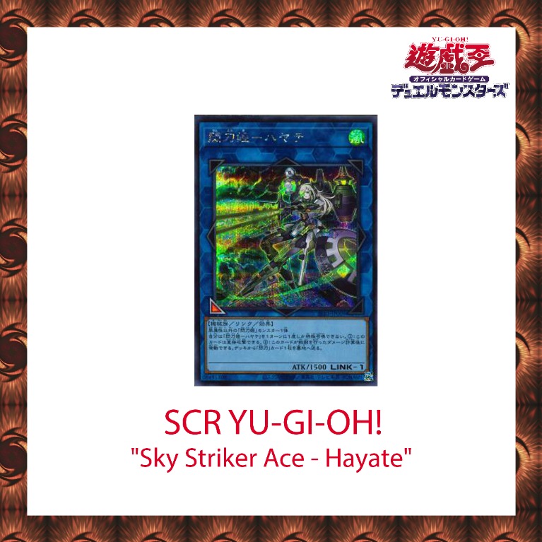 Yugioh Sky Striker Ace - Hayate SCR SSB1-JP009, Hobbies & Toys, Toys & Games on Carousell