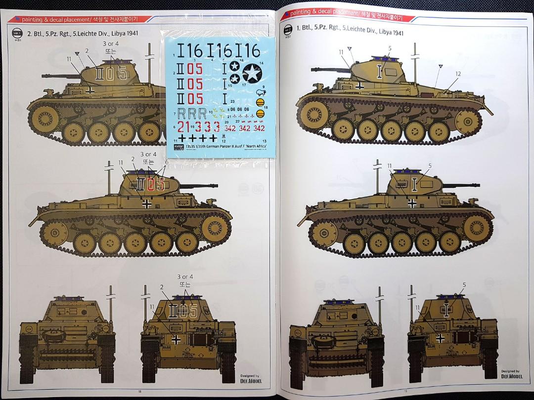 1/35 #13535 Academy German Panzer II Ausf F "North Africa" (2nd World ...