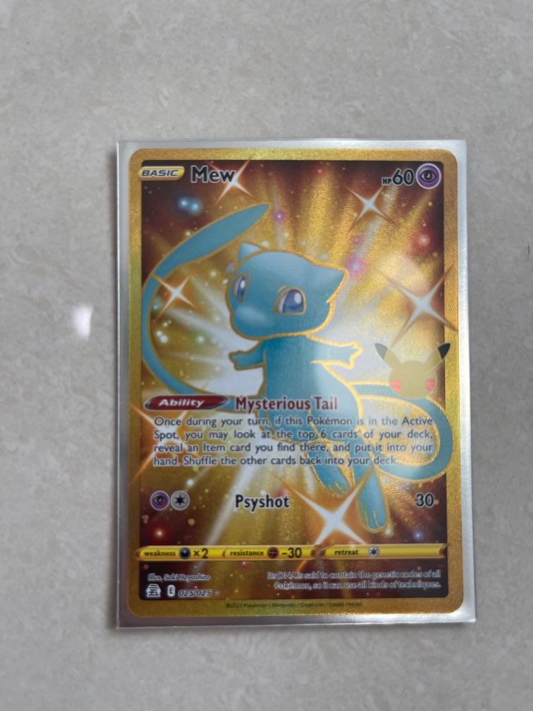 25th celebration gold mew, Hobbies & Toys, Toys & Games on Carousell
