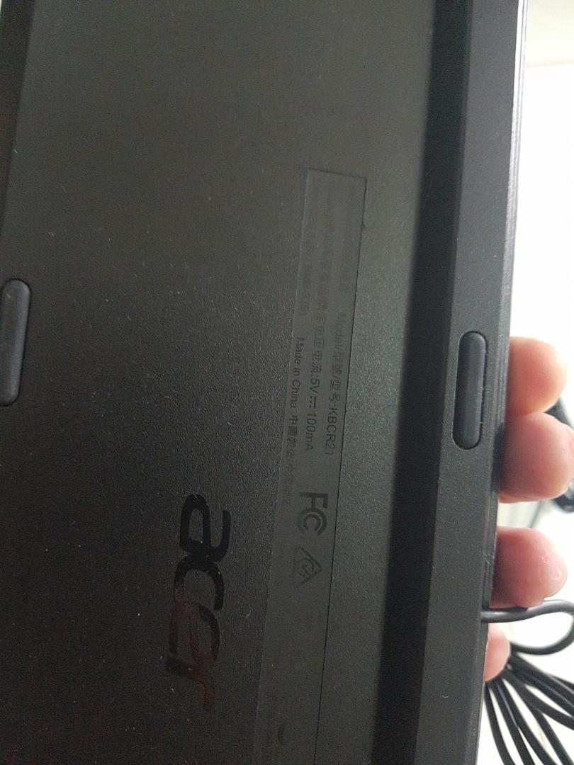 Acer USB Wired Keyboard & Mouse Model Kbcr21 DKUSB1P0HP Dc11211021 for ...