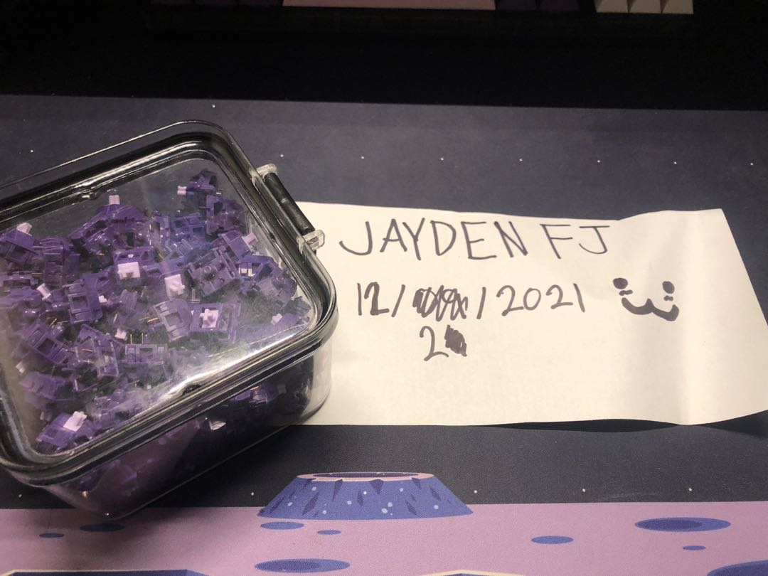 Ashkeebs Amethyst Tactile Switches 110x, Computers & Tech, Parts & Accessories, Computer ...