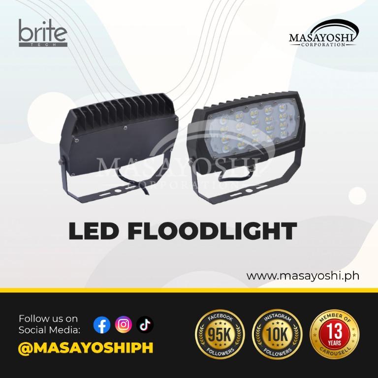 BriteTech LED Floodlight 50W 5500LM 5000K | Model# BTC-FL50-5K | Flood ...
