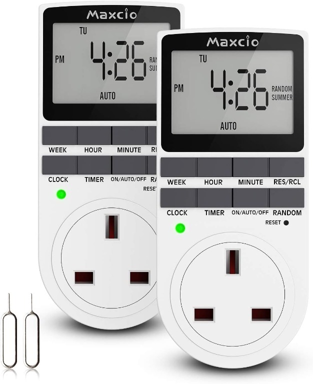 [C3171] Timer Plug Socket, Maxcio Digital Light Timer Plug Switch with ...