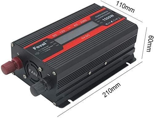 Car Power Inverter 1500W, FOVAL Voltage Converter with 2 USB ports 1 ...