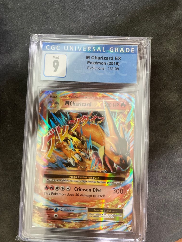 Charizard slab M EX evolutions slab pokemon CGC 9 cards, Hobbies & Toys ...