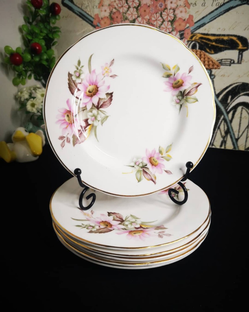 Set of 6s Crown Trent English Tea Plates, Furniture & Home Living, Home ...