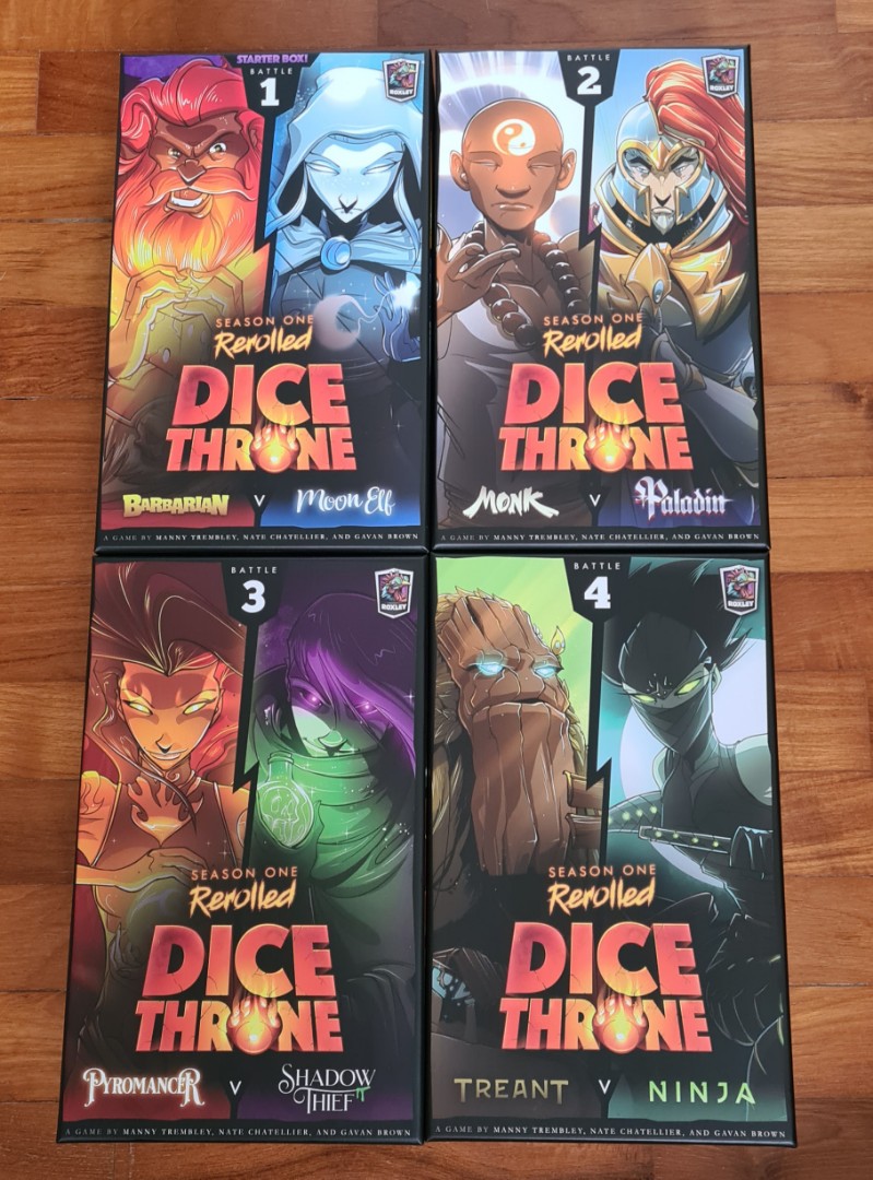 Dice Throne Season 1 Rerolled complete set, Hobbies & Toys, Toys ...