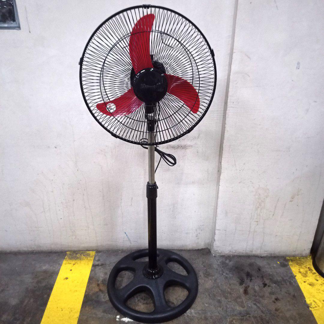 Dowell 16" banana blade stand electric fan 60 watts red and blue ...