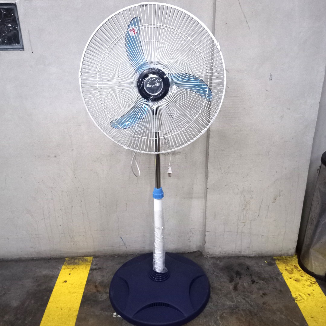 Dowell 18" electric stand fan blue industrial motor banana blade ...