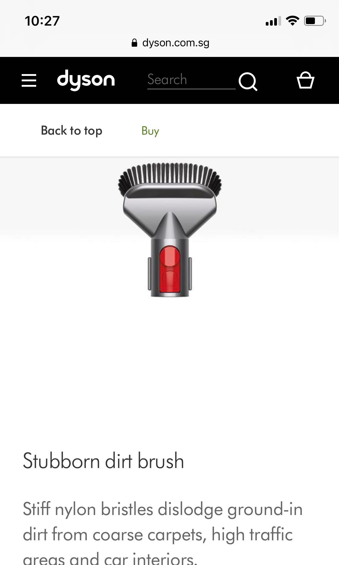 Dyson Quick Release Stubborn Dirt Brush, TV & Home Appliances, Vacuum ...