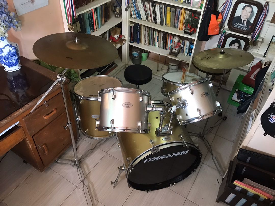 Fernando 5-piece Drum Set, Hobbies & Toys, Music & Media, Musical ...