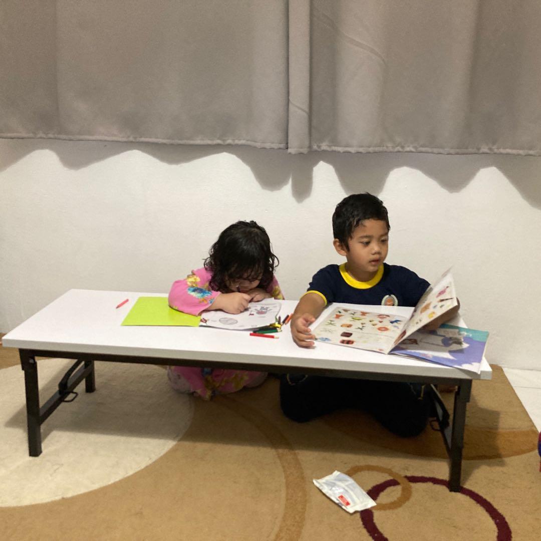 Foldable study japanese console table table meja lipat maje belajar ...