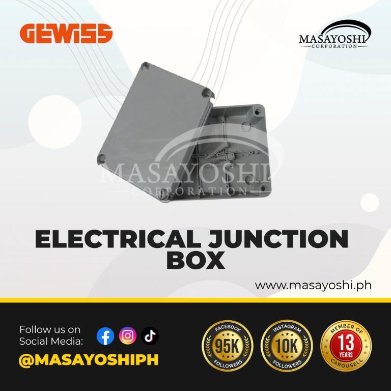 GEWISS Electrical Junction Box 190X140X70 IP56 | Model# GW44207 ...