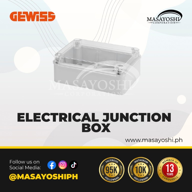 GEWISS Electrical Junction Box Transparent Clear Lid 240X190X90 IP56 ...