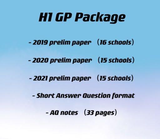 H1 General Paper GP prelim school past year paper/notes, Hobbies & Toys ...