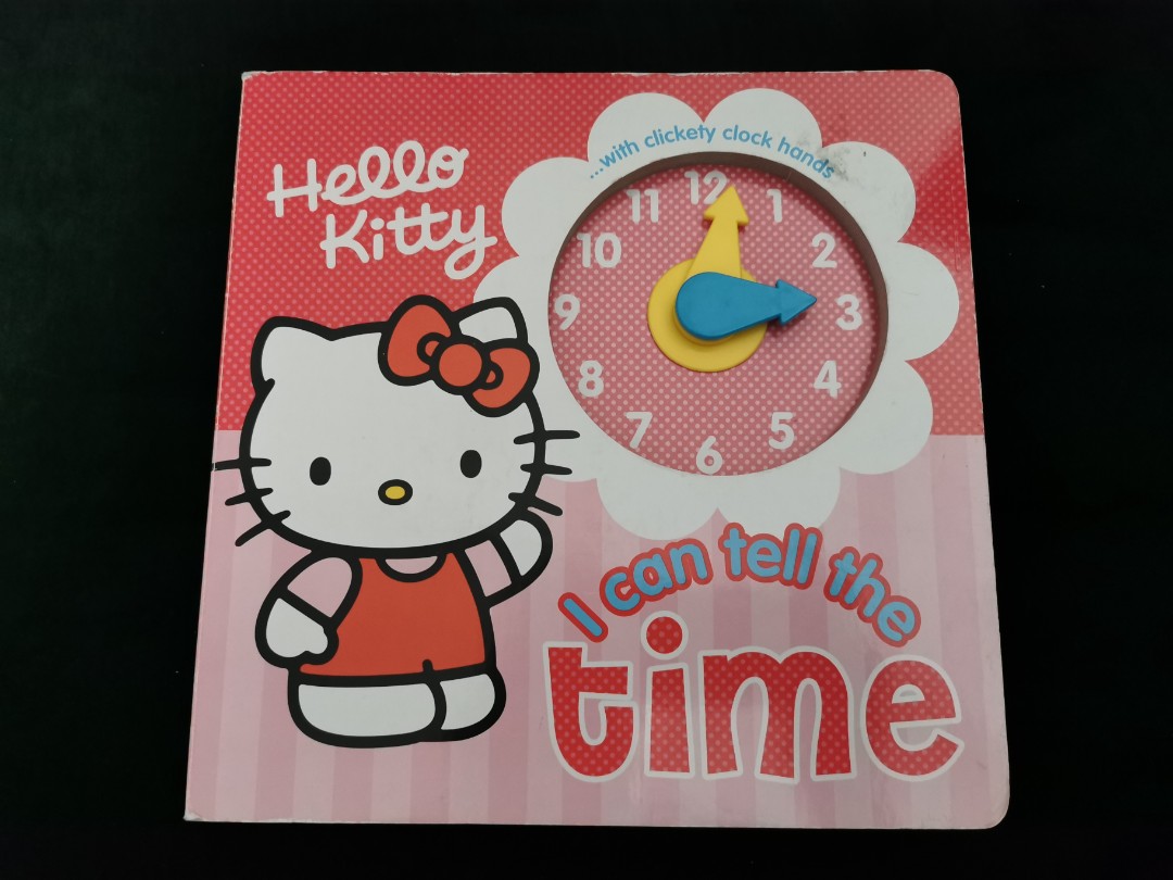 Hello Kitty I Can Tell the Time board book with clickety clock hands ...