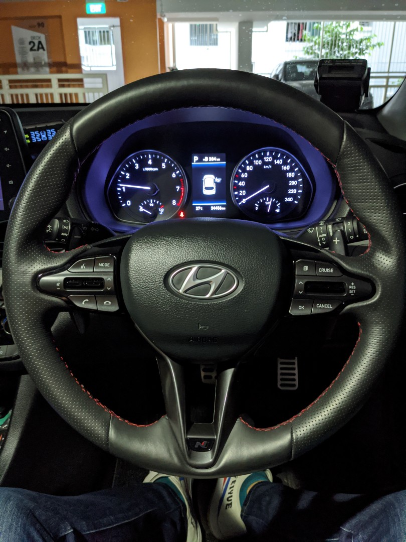 Hyundai N line steering wheel, Car Accessories, Accessories on Carousell