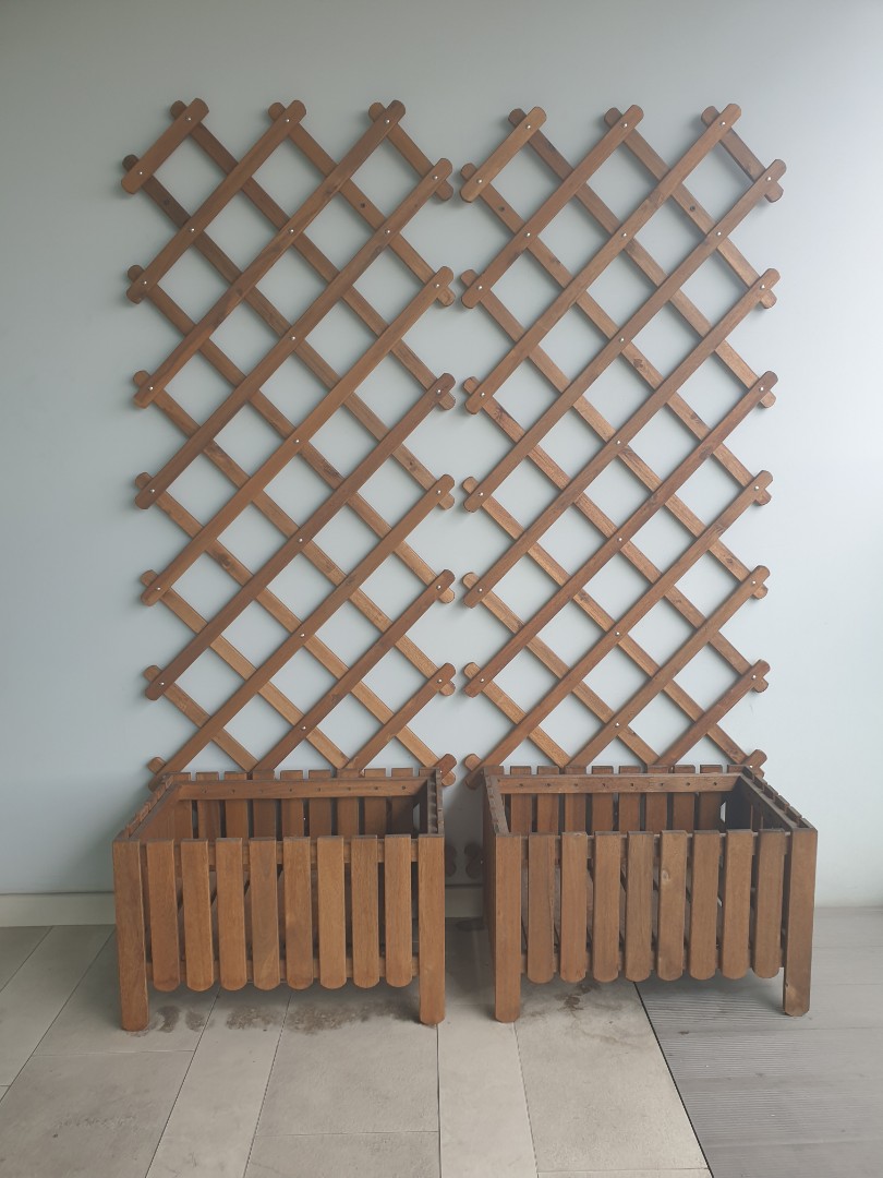 Ikea Askholmen Flower Box Trellis, Furniture & Home Living, Outdoor ...