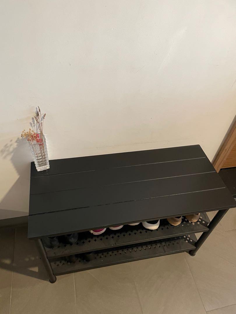 IKEA Pinnig Bench with Shoe Rack, Furniture & Home Living, Furniture ...