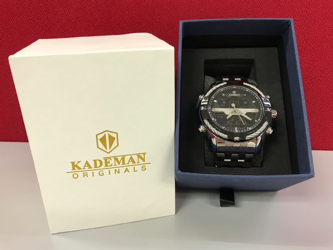 Kademan K9076 Stainless Steel Quartz Sport watch, Men's Fashion ...