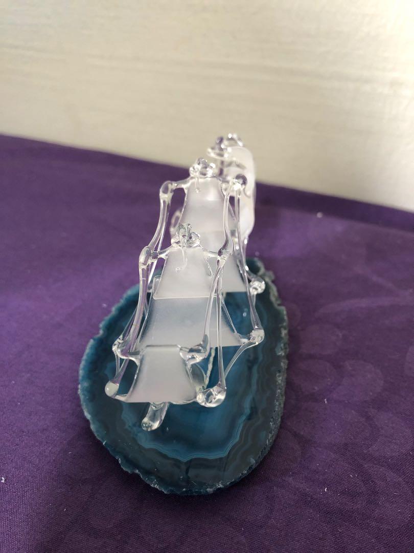 New Made in Great Britain Artistic Glass Sculpture Mayflower Display ...