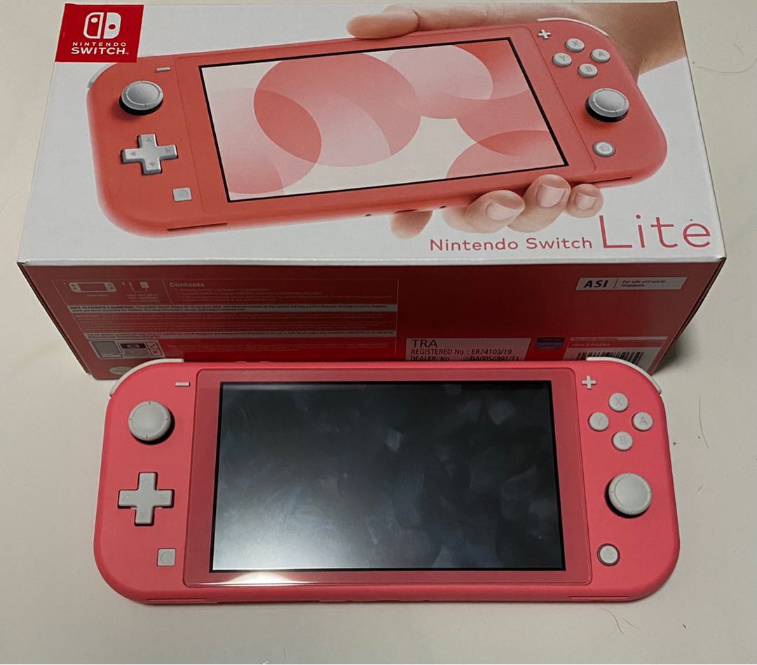 Nintendo Switch Lite Coral Pink, Video Gaming, Video Game Consoles ...