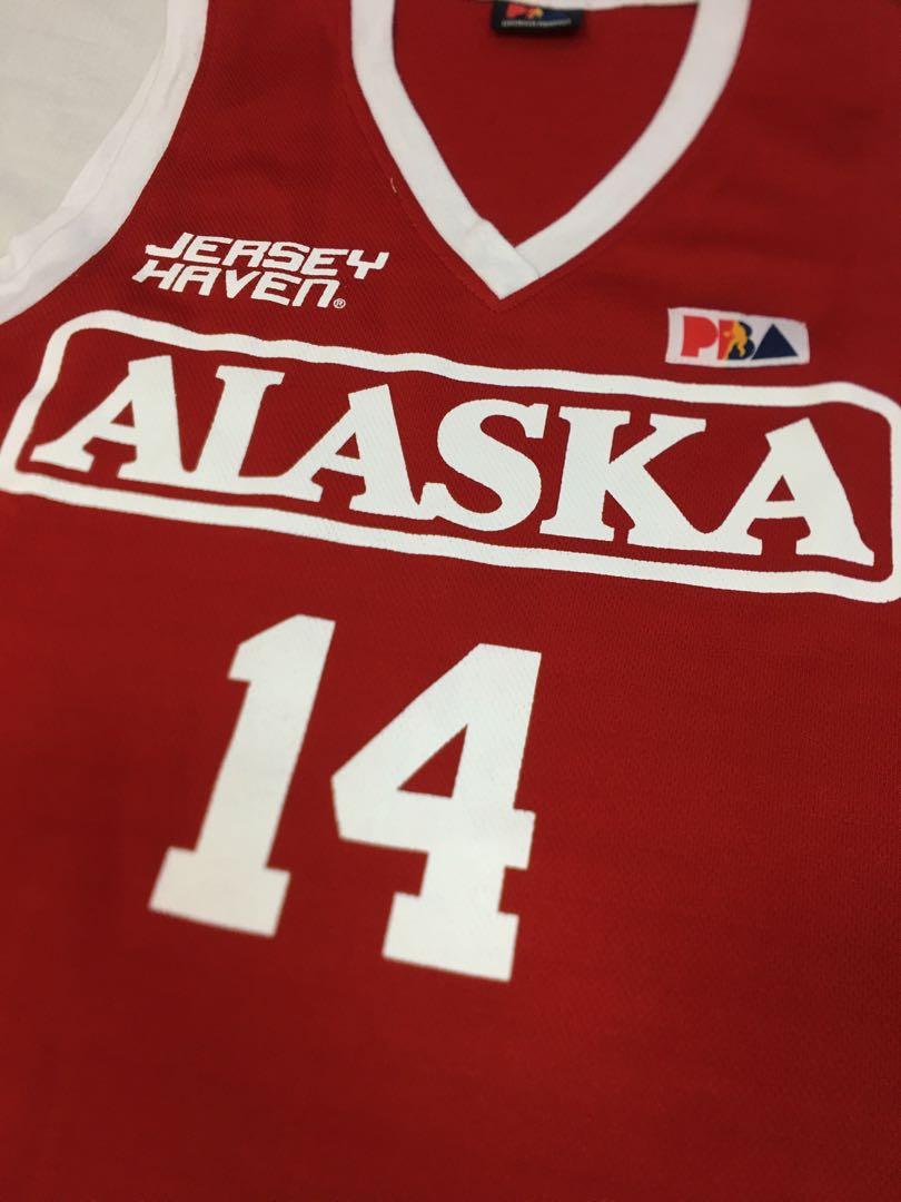 PBA - Johnny Abarrientos, Alaska Red Jersey by Jersey Haven, Men's ...