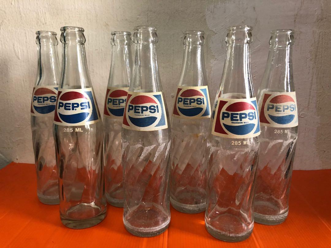 PEPSI GLASS BOTTLE, Furniture & Home Living, Home Decor, Vases ...