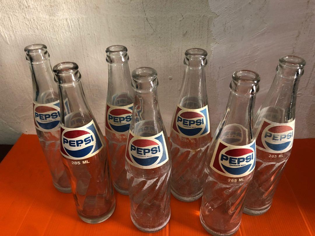 PEPSI GLASS BOTTLE, Furniture & Home Living, Home Decor, Vases ...