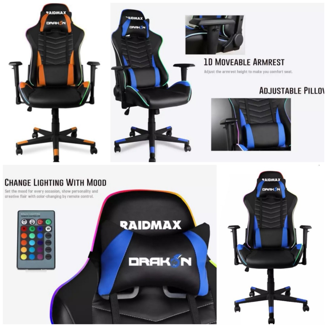 RAIDMAX DRAKON DK922 GAMING CHAIR, Furniture & Home Living, Furniture ...