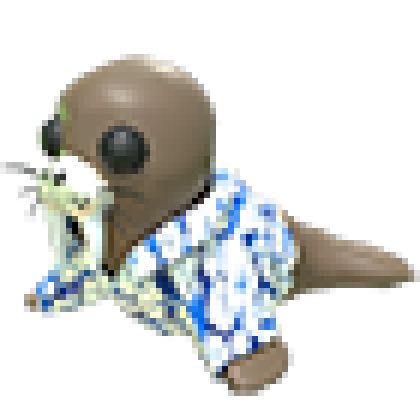 Roblox adopt me summer walrus with hat pet, 其他, 其他 - Carousell