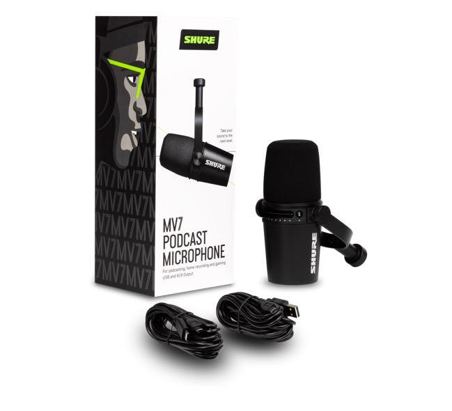 Shure MV7 Podcast Mic + Original SM7B pop filter, Audio, Portable Audio ...
