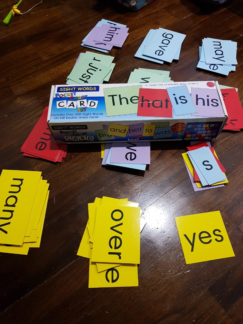 Sight words pocket chart card set, Hobbies & Toys, Toys & Games on ...