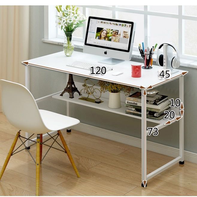 Simple Minimalist White Study Table / Dressing Makeup Table Brand New ...