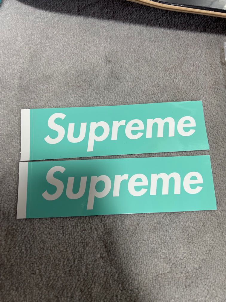 Supreme x Tiffany box logo Sticker, Men's Fashion, Watches ...