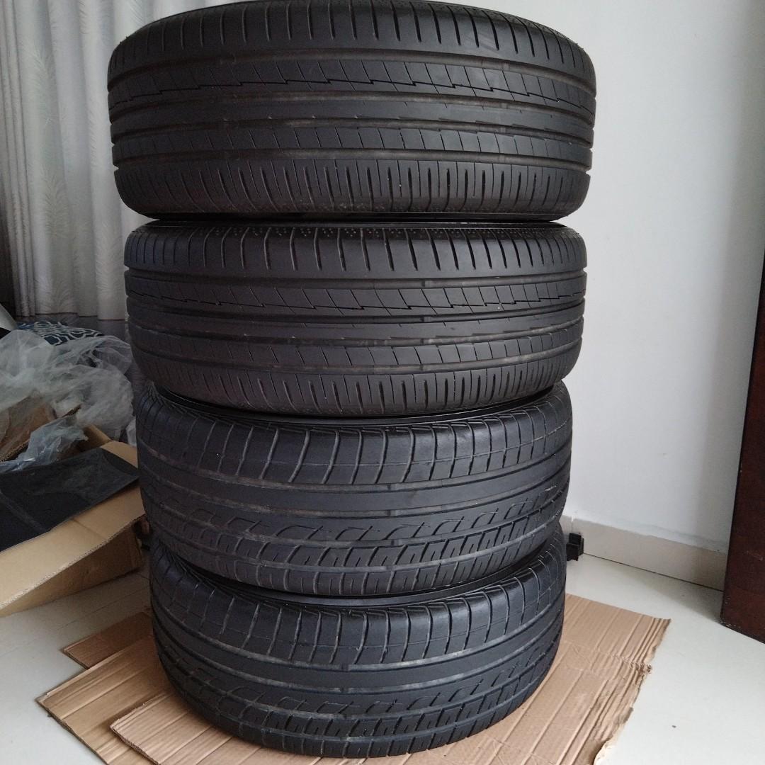 Toyota Estima Original Rim 17" with tyre, Auto Accessories on Carousell