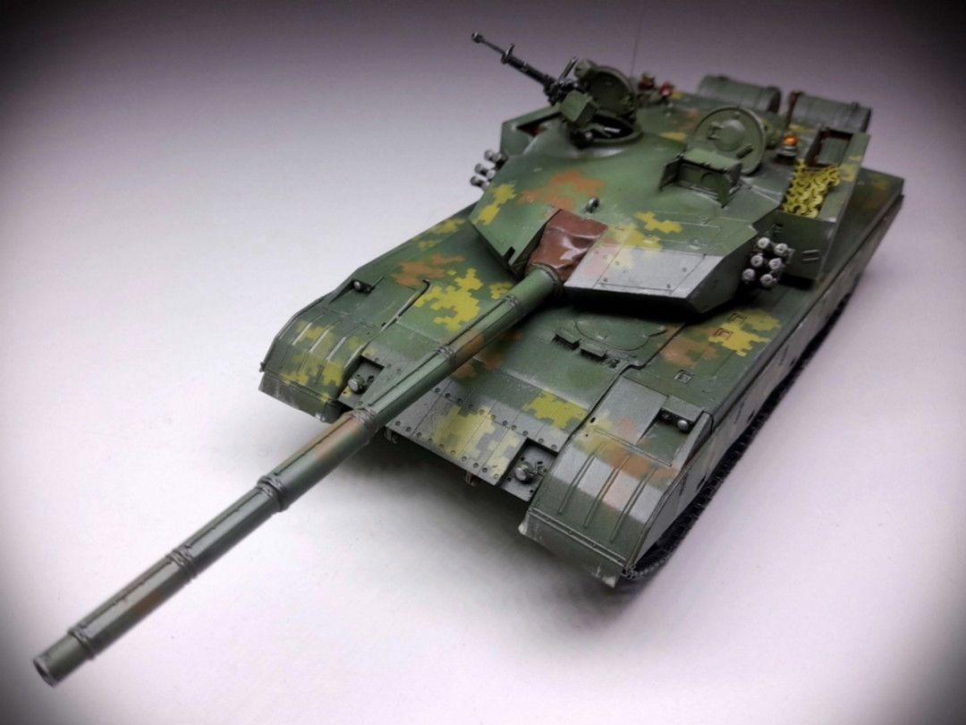 Type 96A MBT tank model with pixel camo/ 1:35 scale/96A式主战坦克, Hobbies ...