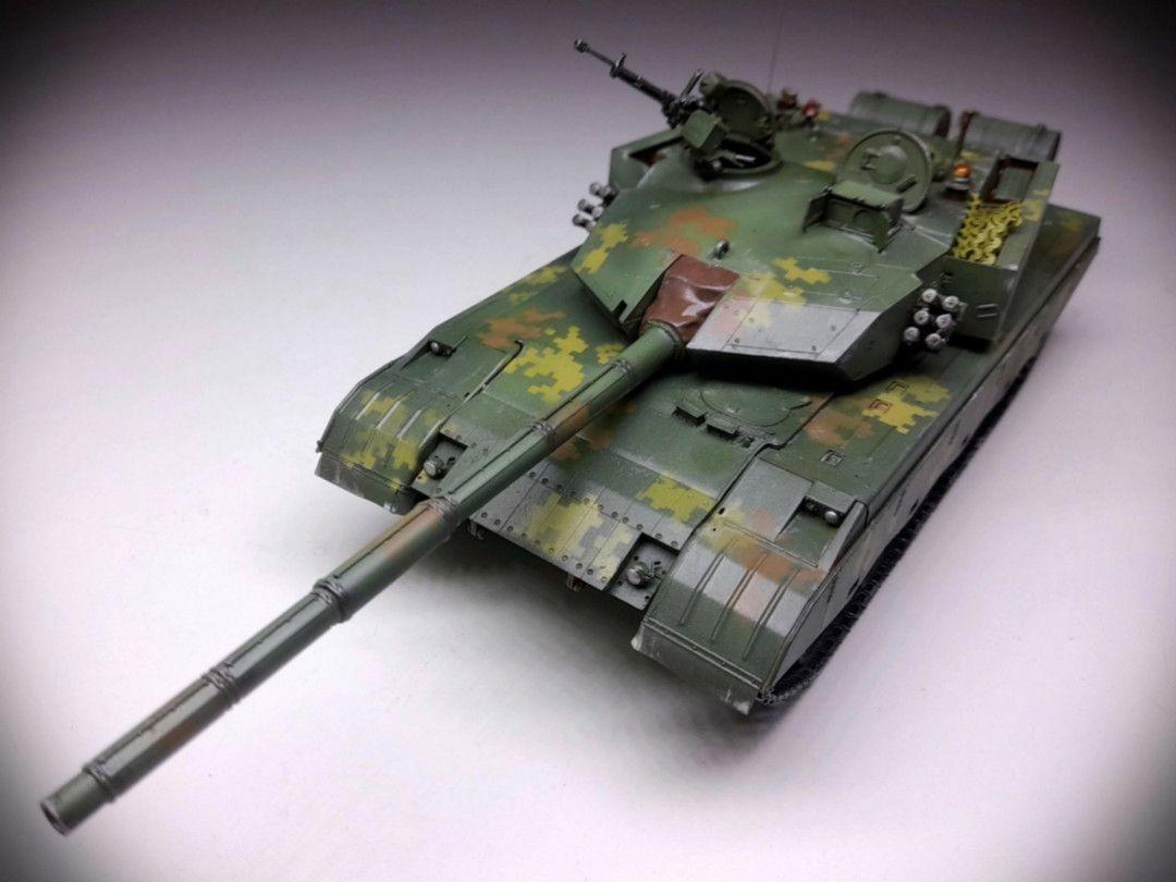 Type 96A MBT tank model with pixel camo/ 1:35 scale/96A式主战坦克, Hobbies ...