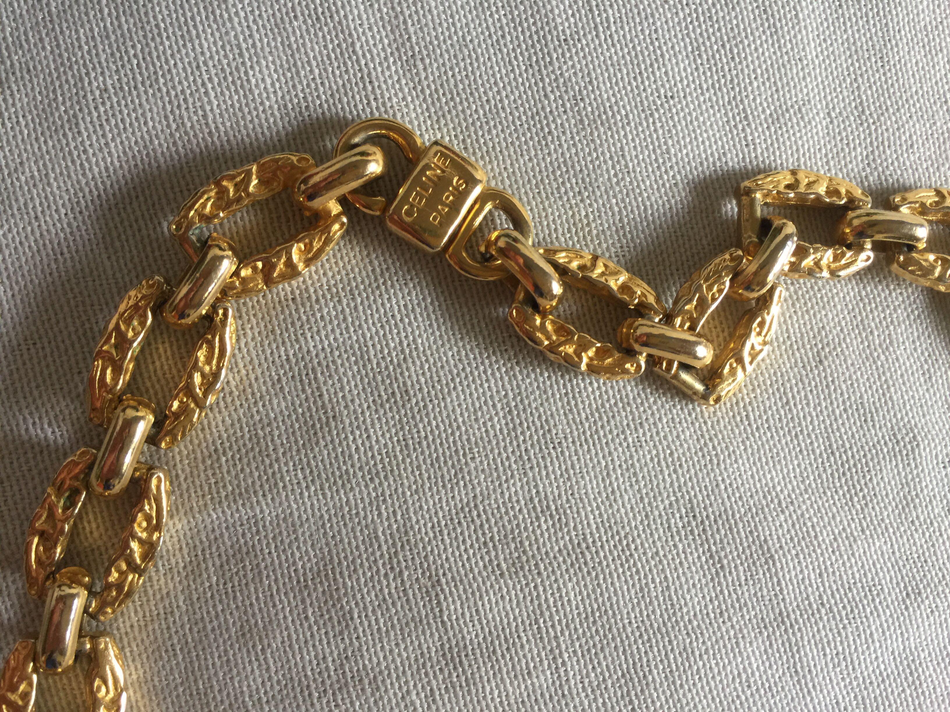 VINTAGE CELINE GOLD LONG CHAIN NECKLACE, Women's Fashion, Jewelry ...