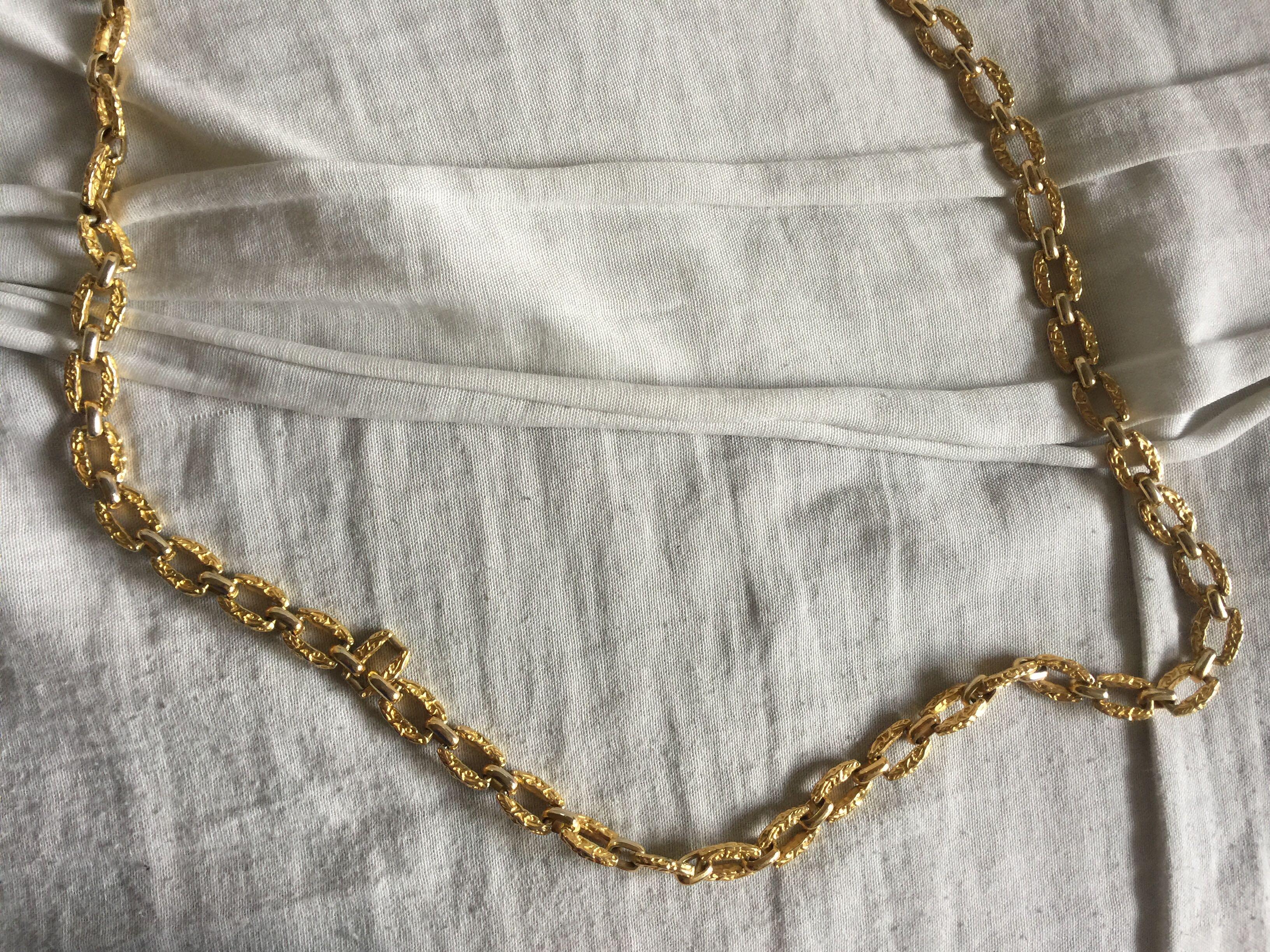 VINTAGE CELINE GOLD LONG CHAIN NECKLACE, Women's Fashion, Jewelry ...