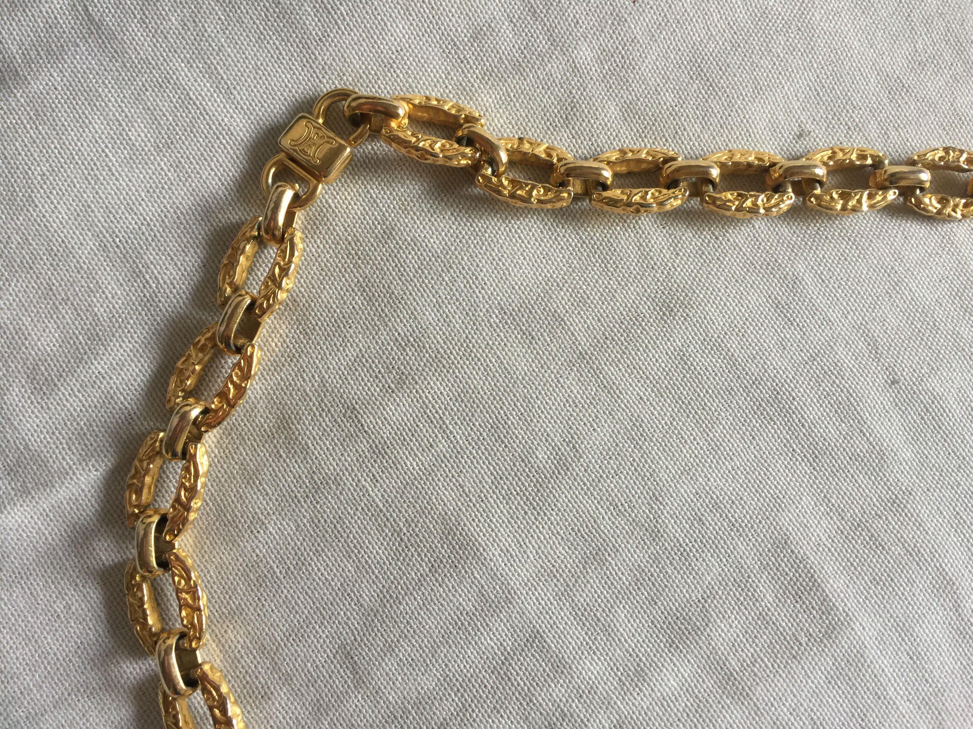 VINTAGE CELINE GOLD LONG CHAIN NECKLACE, Women's Fashion, Jewelry ...