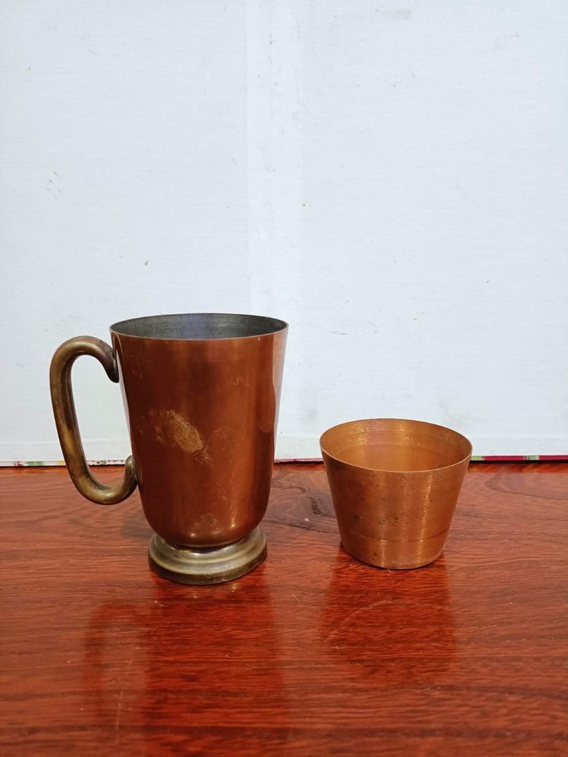 vintage copper teacup and mug, Hobbies & Toys, Memorabilia ...