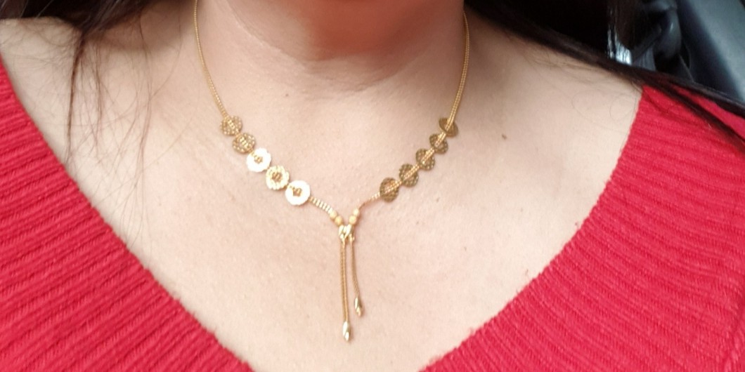 21k RARE DESIGN SAUDI GOLD NECKLACE, Women's Fashion, Jewelry ...